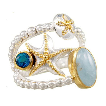 115045 - starfish and sand dollar ring – Michou Jewelry