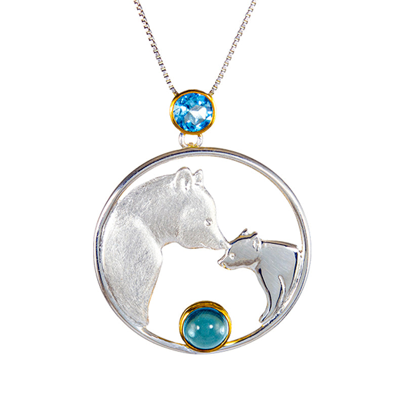 20203022 - mother and cub pendant – Michou Jewelry