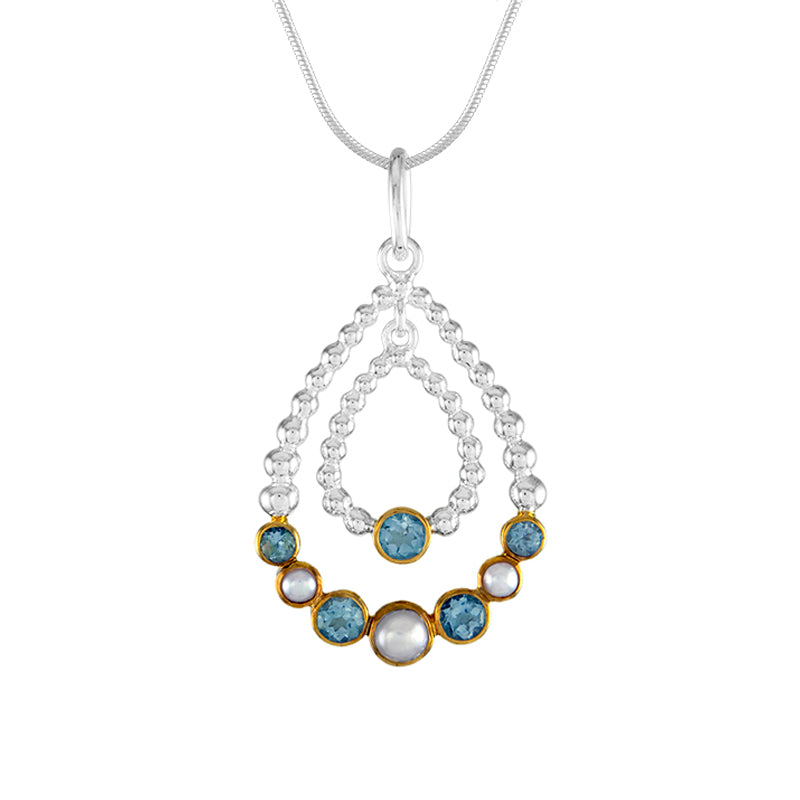 20222012 - graduated granulated stone pendant – Michou Jewelry