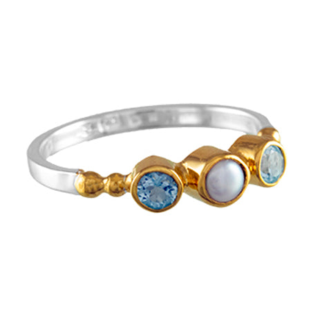 20222015PRL - graduated granulated stone ring – Michou Jewelry