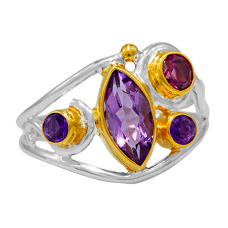20249015R - cluster 3 stone ring – Michou Jewelry