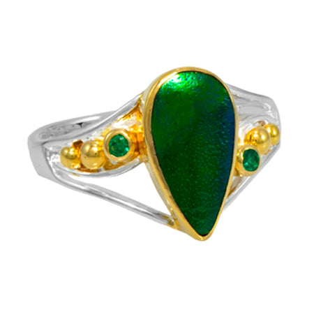 20254015 - Beetle wing pear ring – Michou Jewelry