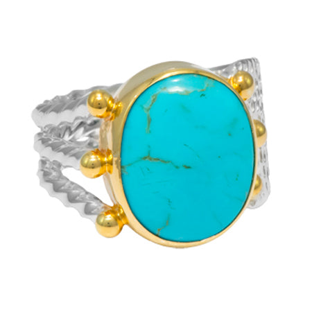 L83701-9 - 3 STRAND SIDE STATEMENT RING – Michou Jewelry