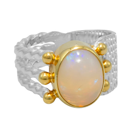 L83703-8 - 3 STRAND SIDE STATEMENT RING – Michou Jewelry