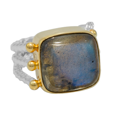 L83713-8 - 3 STRAND SIDE STATEMENT RING – Michou Jewelry